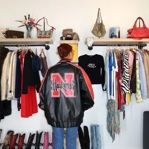G-III | Jackets & Coats | Vintage 9s Nebraska Huskers Varsity Leather ...